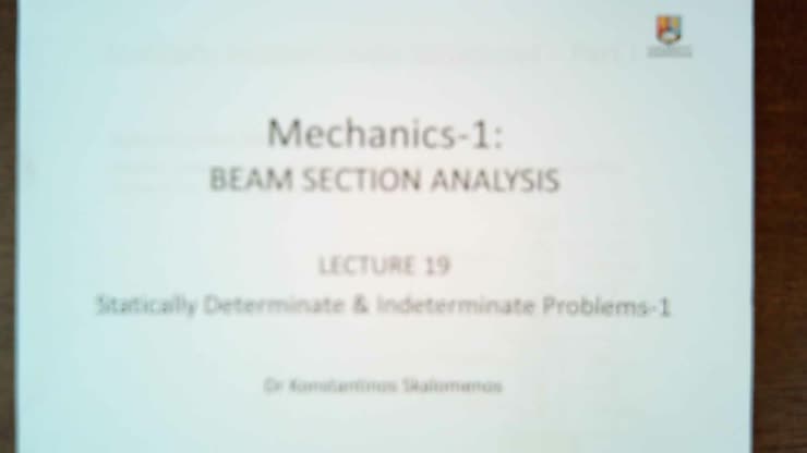 Lecture 19b - Statically Indeterminate Problems-1
