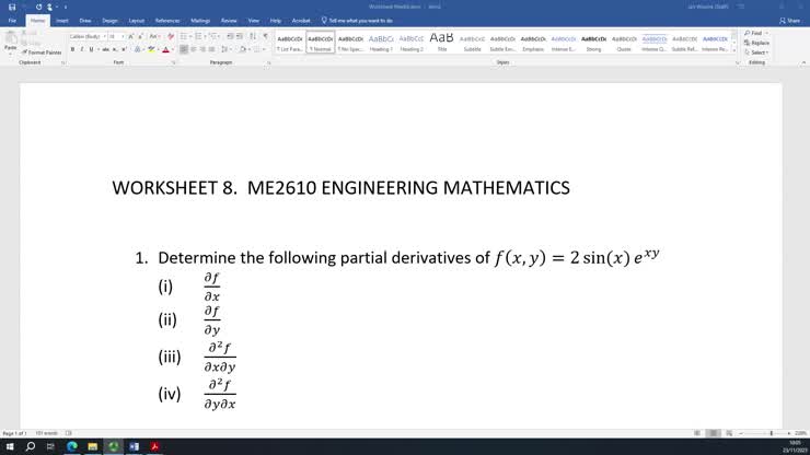 Maths Week 10 Lecture 1