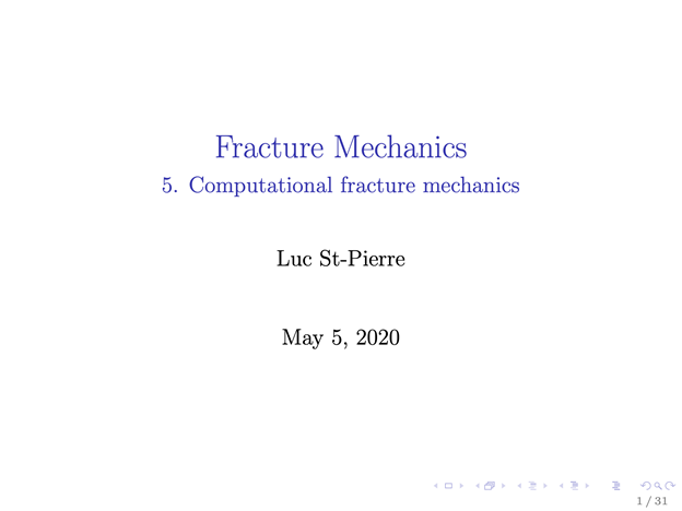 6. Computational fracture mechanics