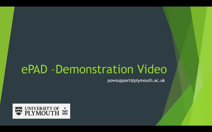 ePAD Demonstration Video August 2021