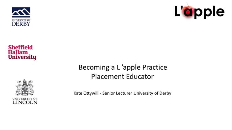 Becoming a L'apple practice placement educator