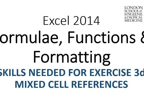 Exercise 3d Mixed Cell References