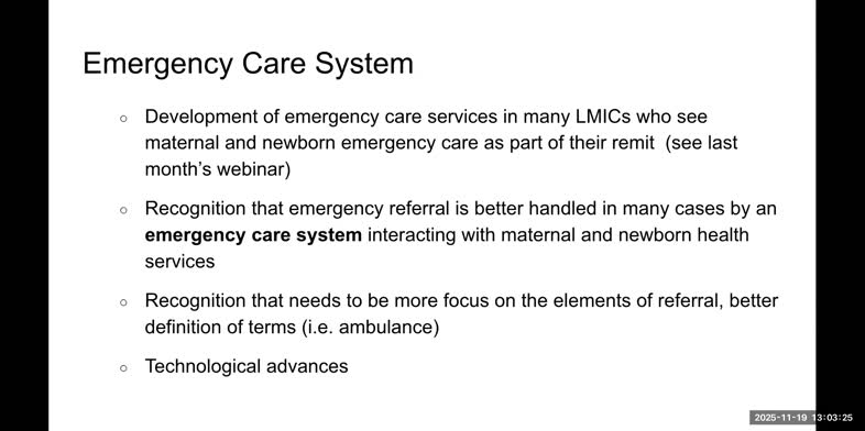 EmONC Revisioning Signal Function on Emergency Transport