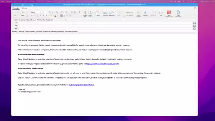 Module Leaders/Conveners: How to access enhancement results and provide ...