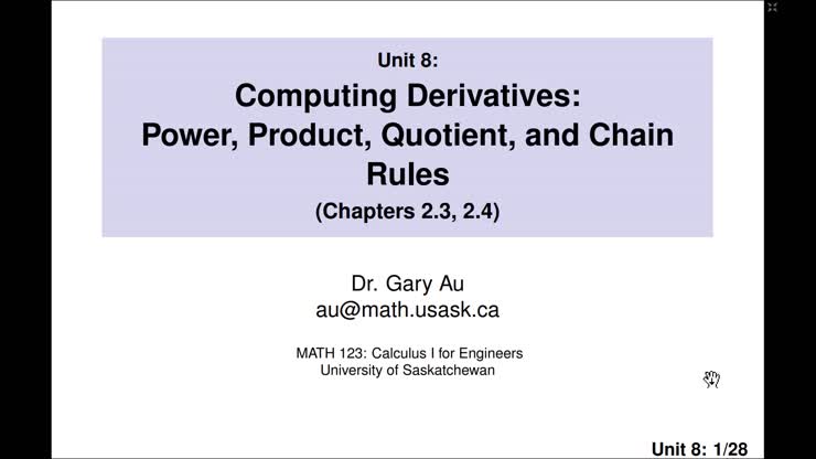 MATH123 Unit 8, Part 1
