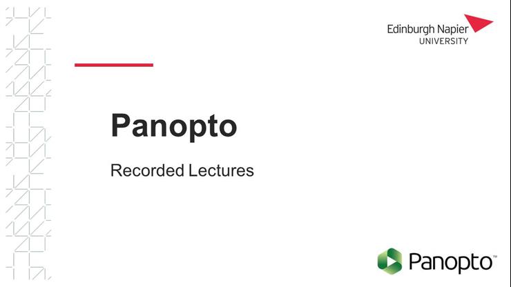 Introduction to Panopto