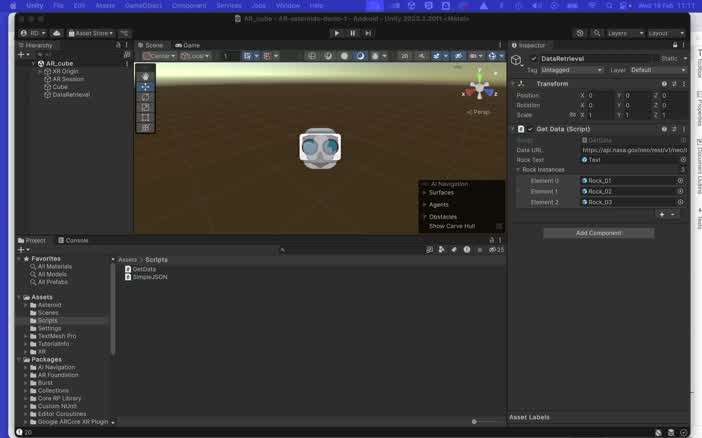 MP-data-5 instantiate objects in the AR scene