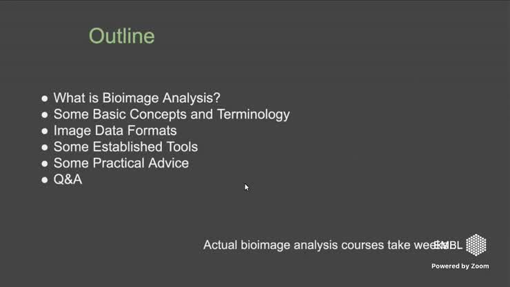 Methods in bioimage analysis