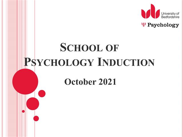Psychology ICT Induction 2021/22