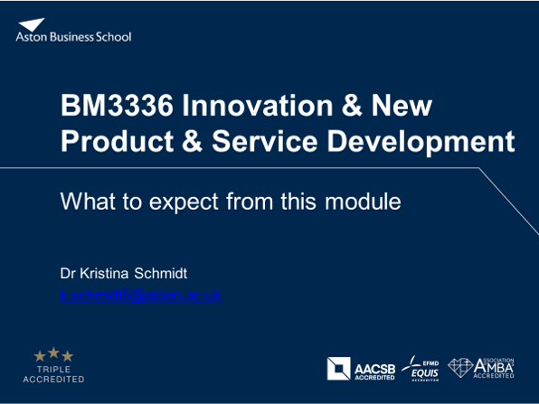 BM3336 About The Innovation Module