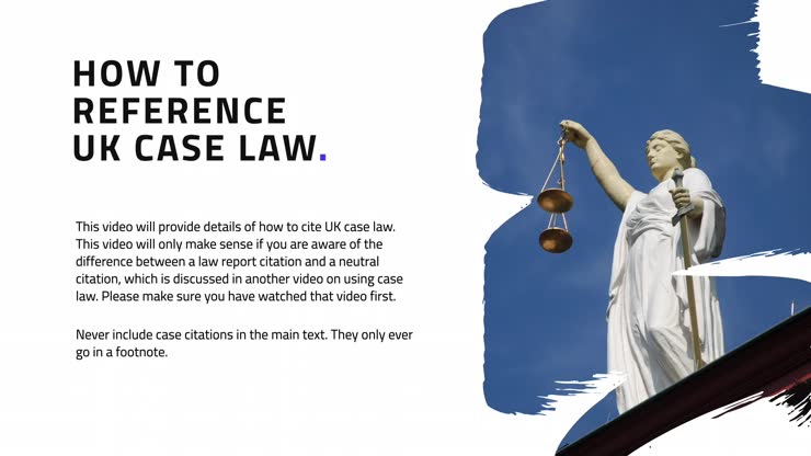 How to reference UK case law