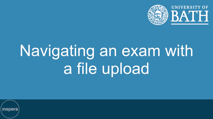 Navigating an exam with a file upload