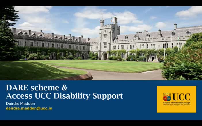 DARE video for Access UCC 25 to 26