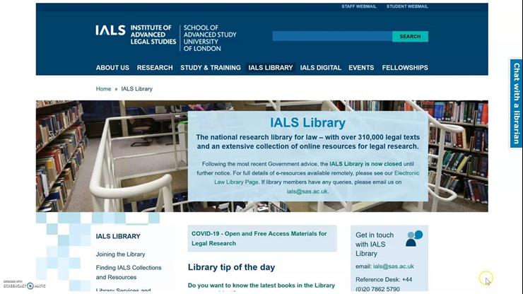 Finding Books at the IALS Library