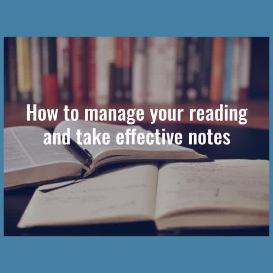 Reading and making notes