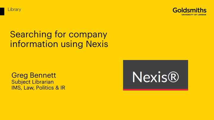 Company searching in Nexis