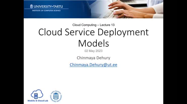 Lecture 13 - Cloud service deployment models