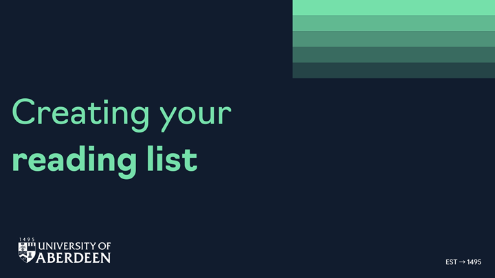 2. Creating Your Reading List