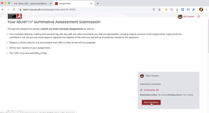 Assessment Submission Guide