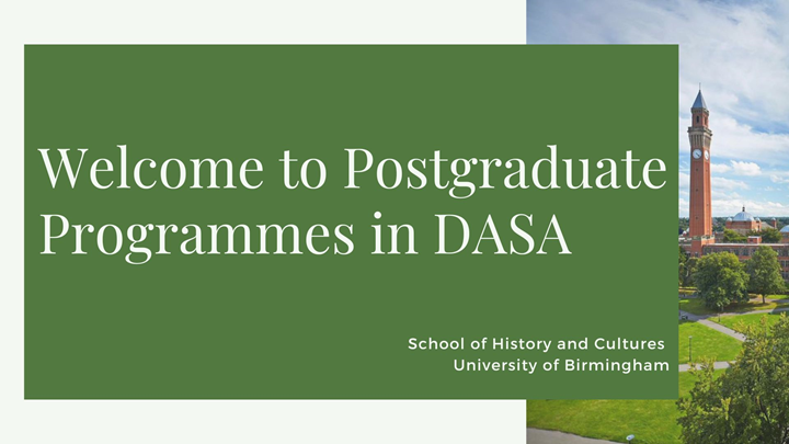 DASA MA Programme Welcome