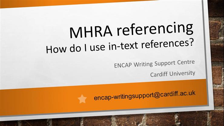 When do I use in-text references? (MHRA referencing)