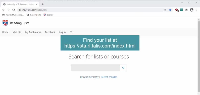 Online reading lists quick guide