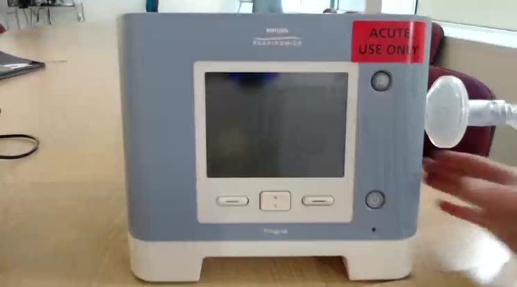 Changing to CPAP mode on an Trilogy machine