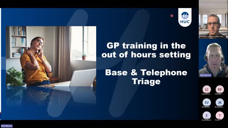 GP Lunchtime Webinar - Base and telephone triage session with Nick Moore