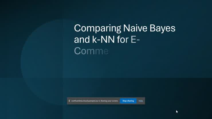 Comparing Naive Bayes and k-NN for E-Commerce Revenue Prediction-w21010679 Nihal Kejman