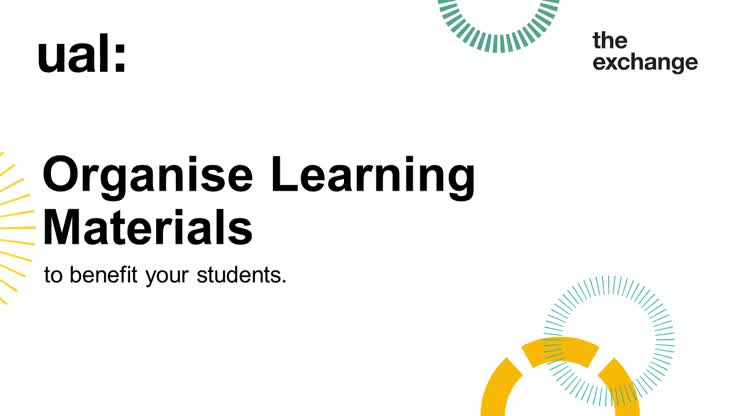 Organise Learning Materials