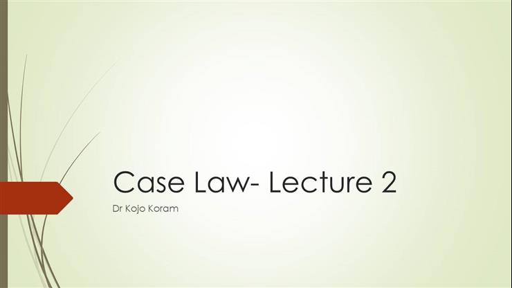 Case Law 2