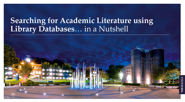Searching for Academic Literature Using Library Databases 24-25