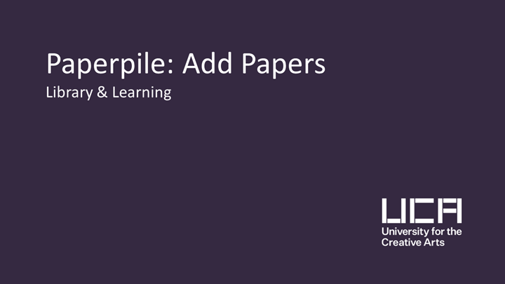Paperpile: Add Papers