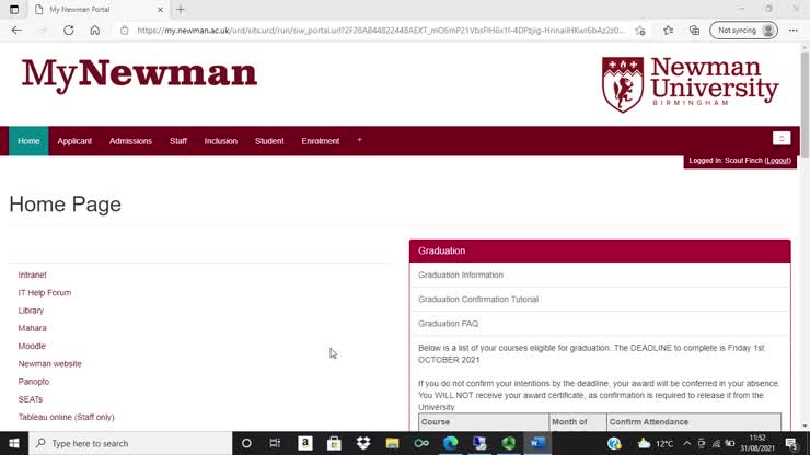 Graduation Confirmation