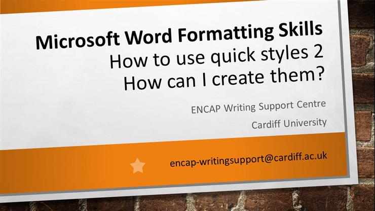 Microsoft Word - quick styles, how to create them