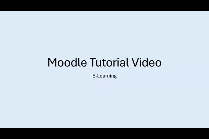 Moodle Tutorial Video