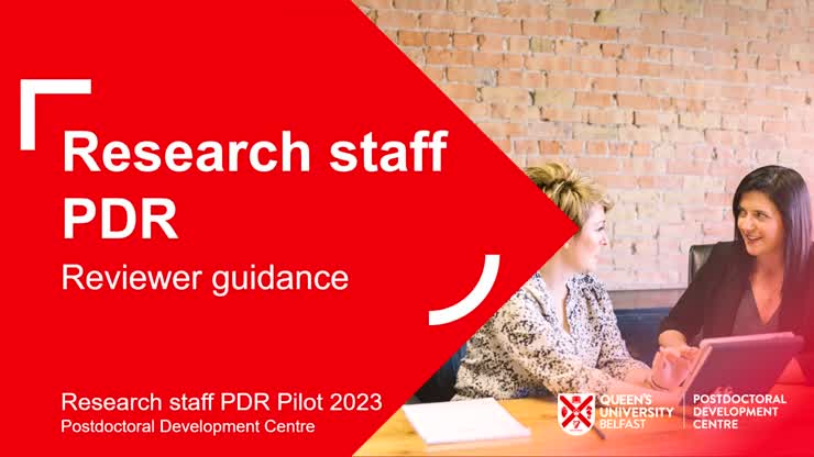 Research Staff PDR - Guidance for reviewers