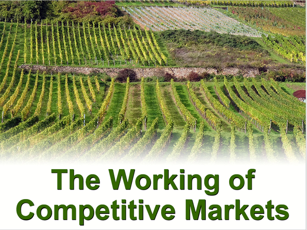 Topic 02a: The Working of Competitive Markets
