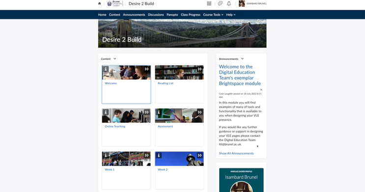 Exploring Brightspace Modules