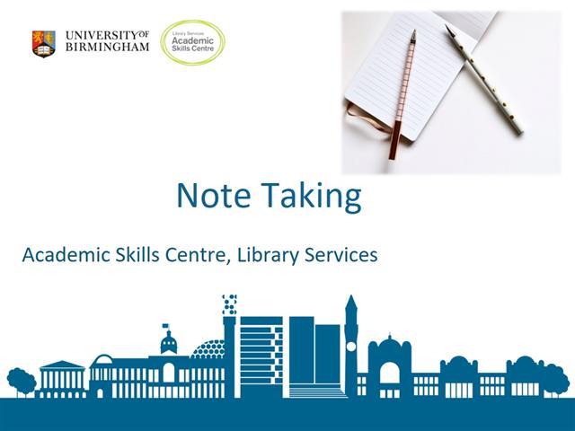 Note taking for lectures and reading