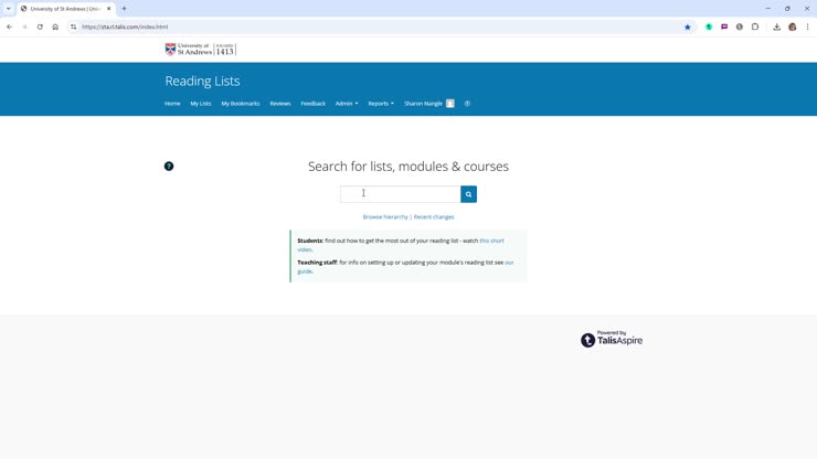 Saving a copy of your Talis Reading List