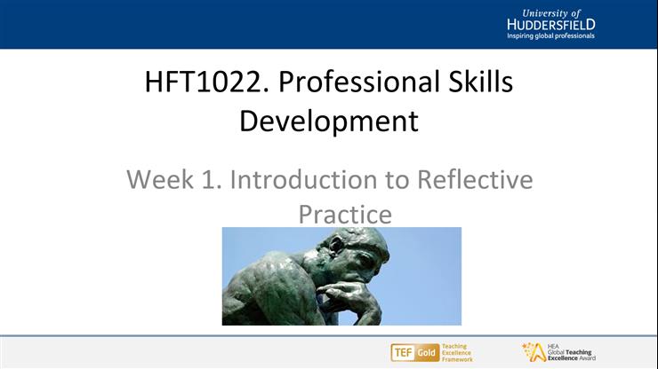 Week 1. Introduction to Refective Practice