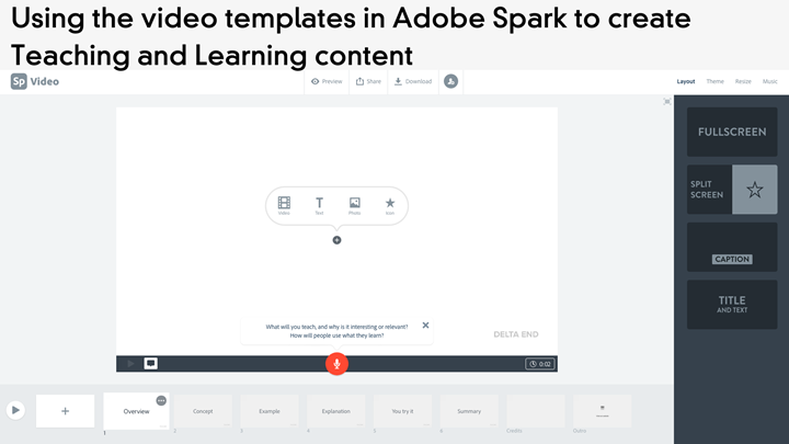 Using the video templates in Adobe Spark to create teaching and ...