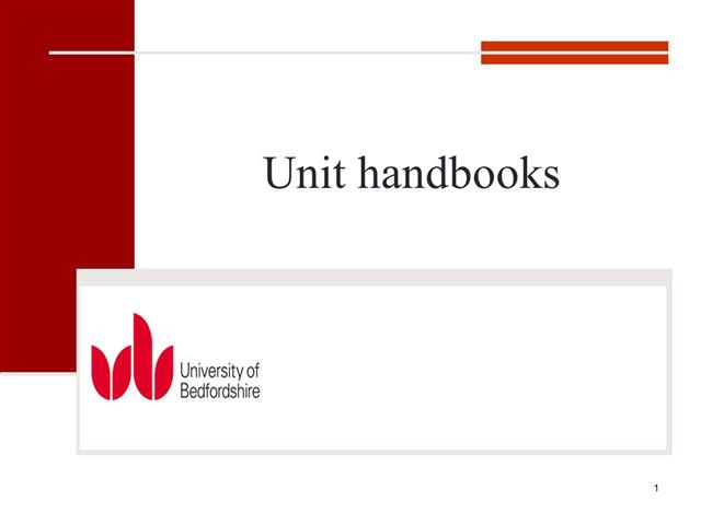 Using your unit handbook
