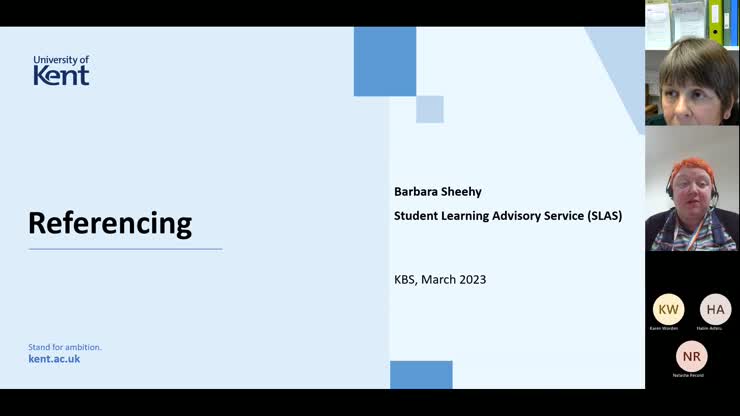 KBS referencing session