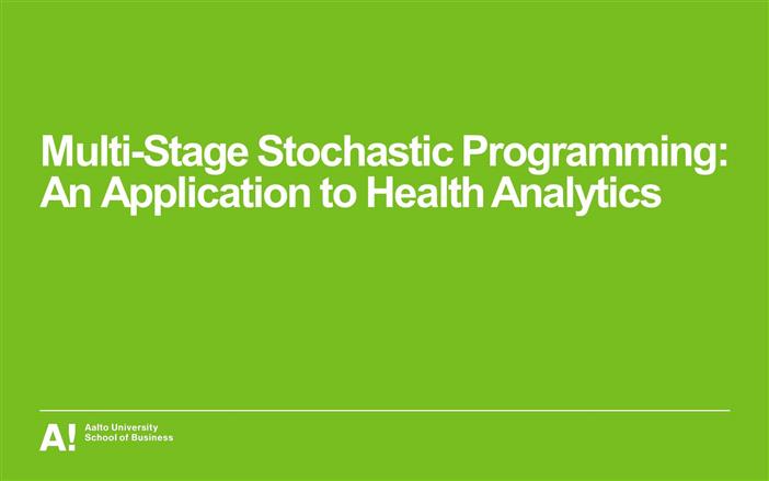 Lecture 1.4: Multi-Stage Stochastic Programming (slides 33-66)