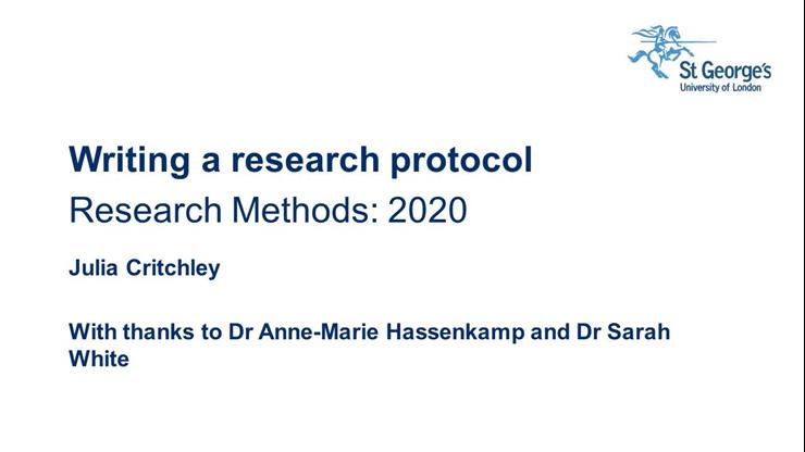 Writing A Research Protocol