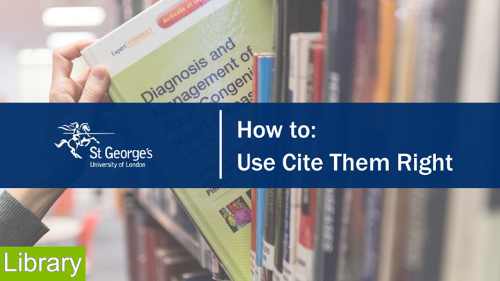 Cite Them Right walkthrough