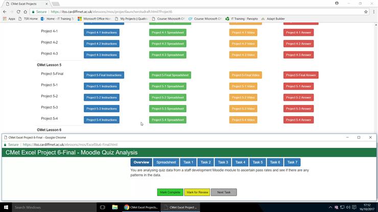 MOS Excel - CMet Lesson 6 Project Answers