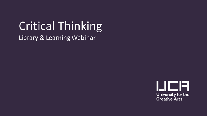 Webinar - Critical Thinking